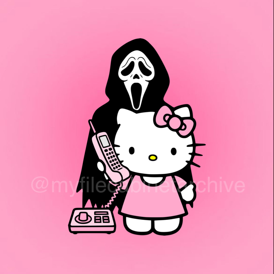 HK Ghostface Landline SVG + PNG – My File Cabinet Archive