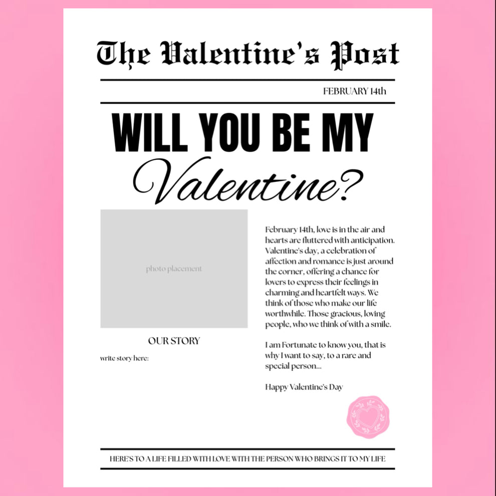 The Valentine’s Post Newspaper Canva Template – My File Cabinet Archive