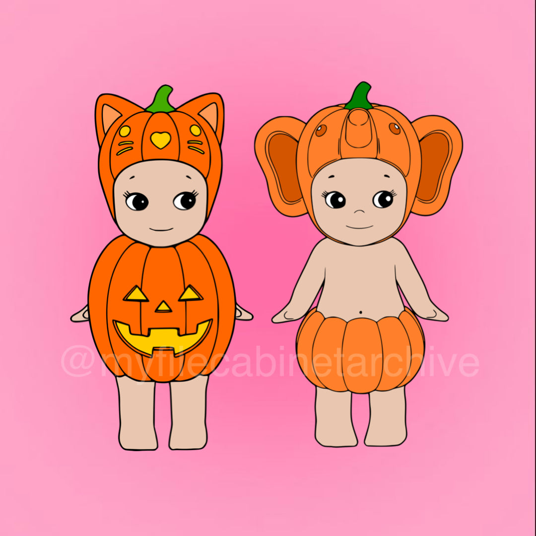 Fall Pumpkin Sonny Angels (2) SVG + PNG – My File Cabinet Archive