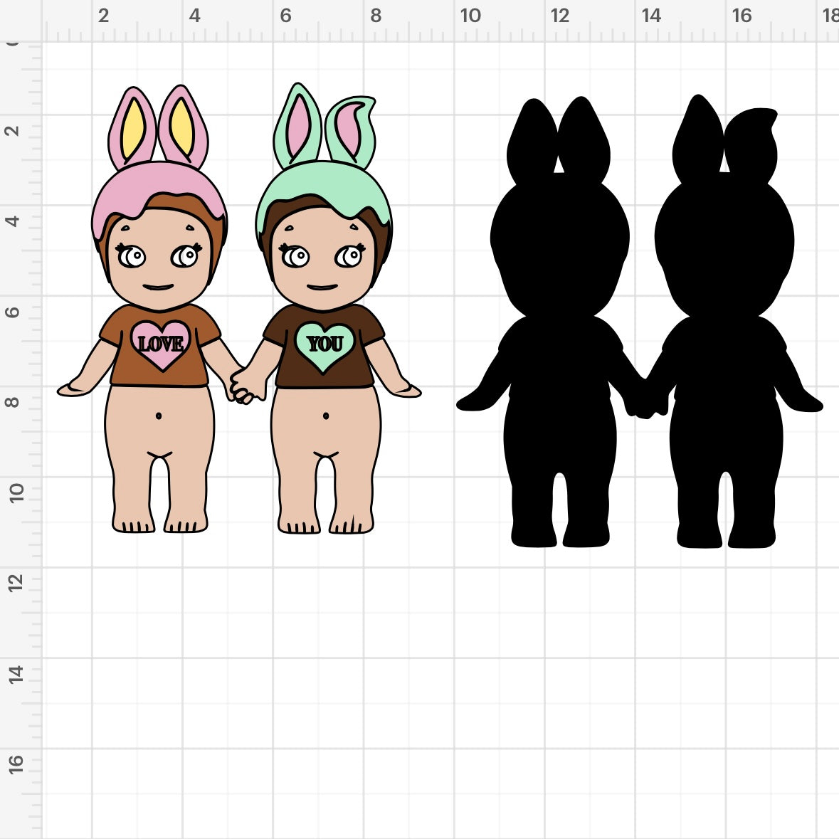 Valentine Sonny Angel Couple SVG + PNG – My File Cabinet Archive