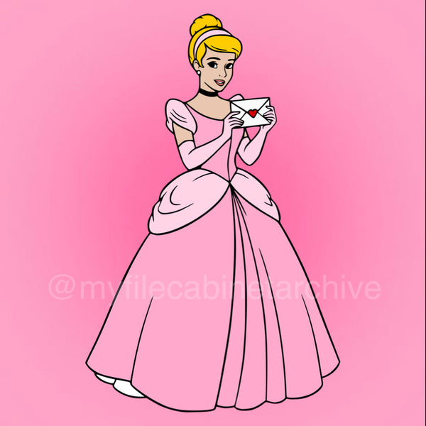 Valentine Envelope Cinderella SVG + PNG – My File Cabinet Archive
