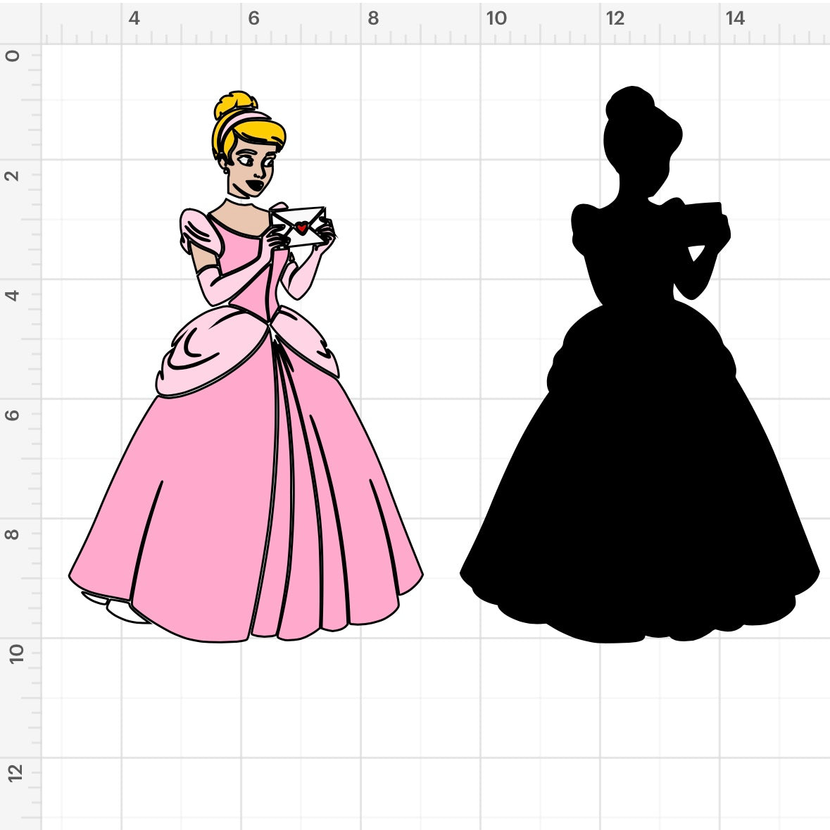Valentine Envelope Cinderella SVG + PNG – My File Cabinet Archive