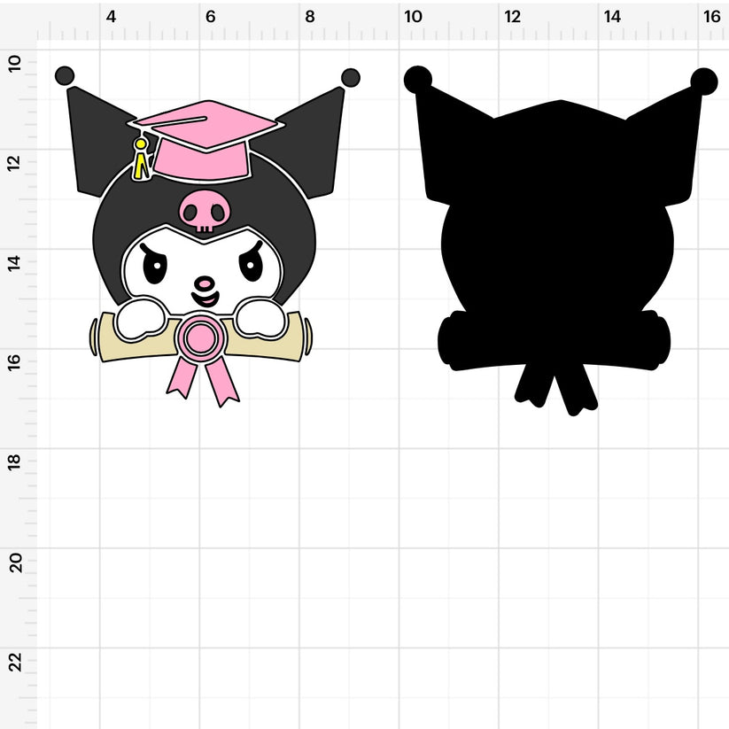 Kuromi Graduate (2) SVG + PNG – My File Cabinet Archive