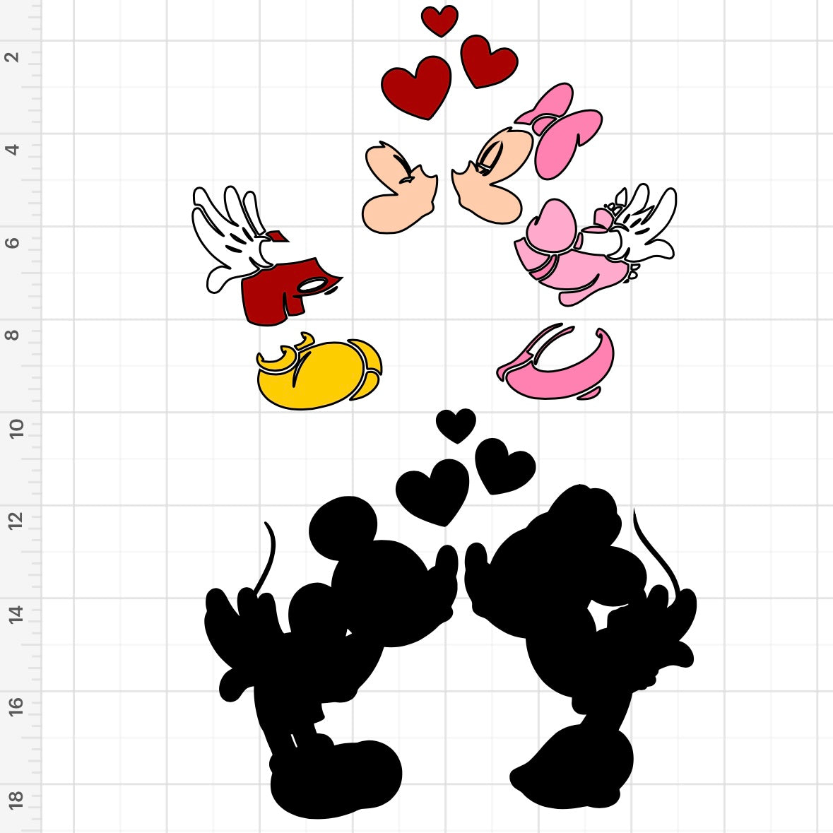 Mickey And Minnie Love SVG + PNG – My File Cabinet Archive