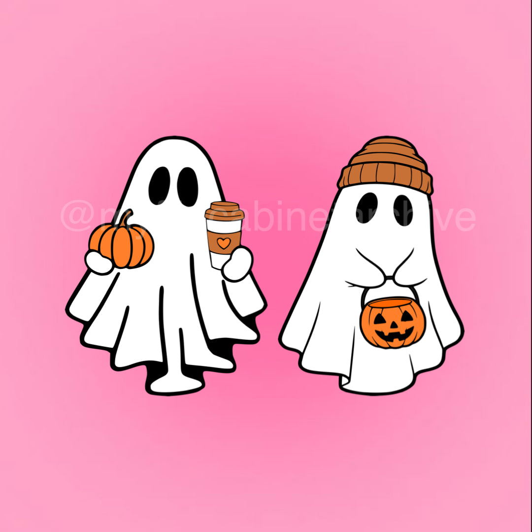 Pumpkin Fall Ghost (2) SVG + PNG – My File Cabinet Archive