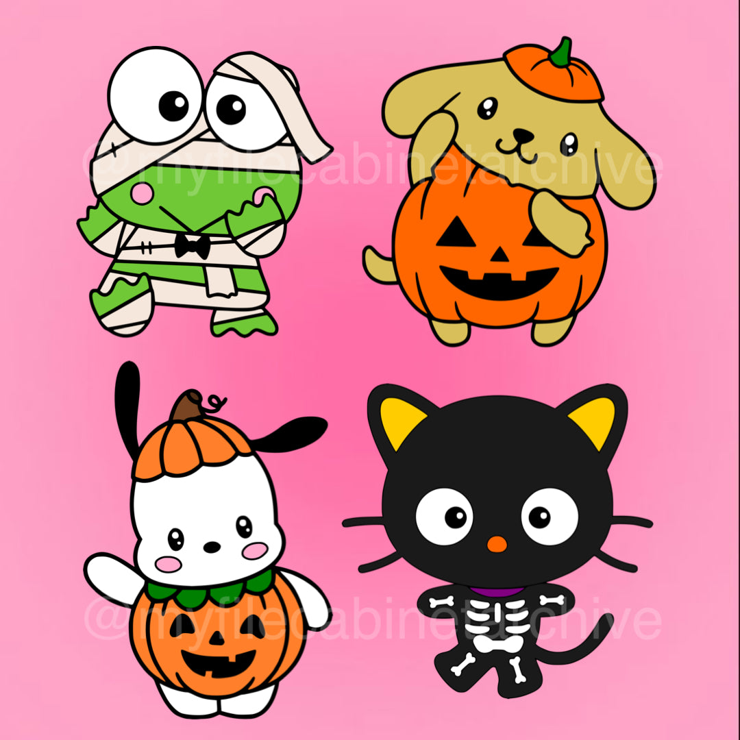 HK Friends Halloween Edition (4) SVG + PNG – My File Cabinet Archive