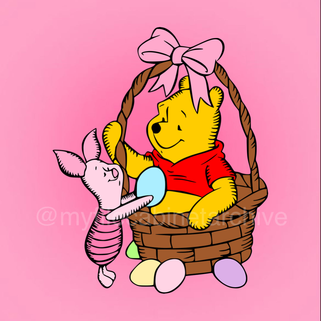 Winnie The Pooh Easter Basket SVG + PNG – My File Cabinet Archive