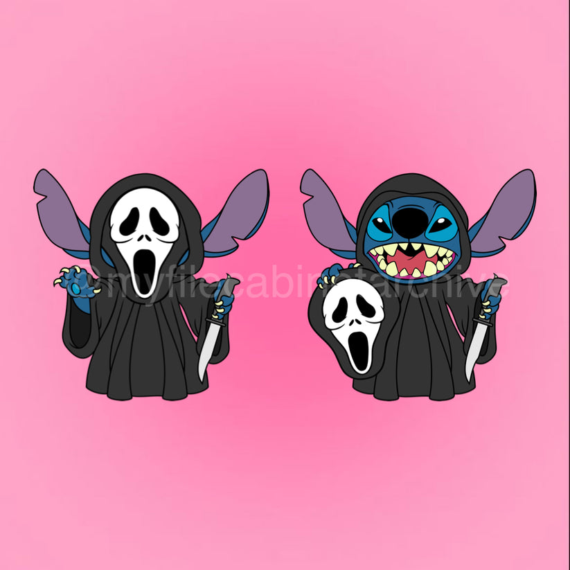 Stitch x Scream (2) SVG + PNG – My File Cabinet Archive