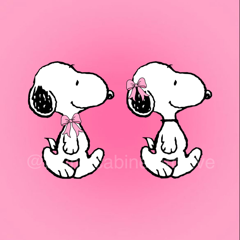 Snoopy Pink Bow (2) SVG + PNG – My File Cabinet Archive