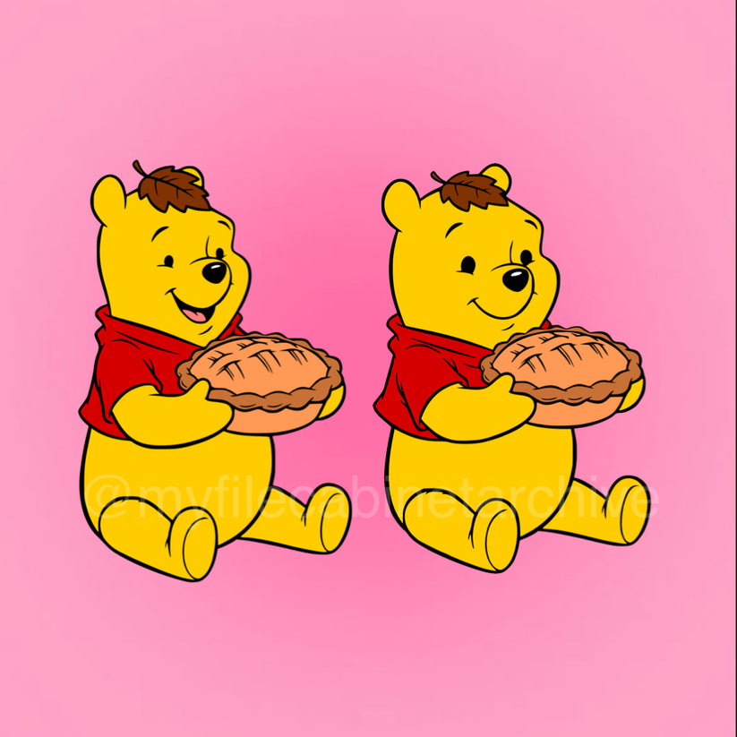 Winnie The Pooh Fall Pie (2) SVG + PNG – My File Cabinet Archive