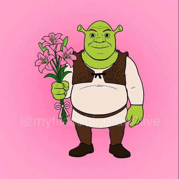 Shrek Lily Bouquet SVG + PNG – My File Cabinet Archive