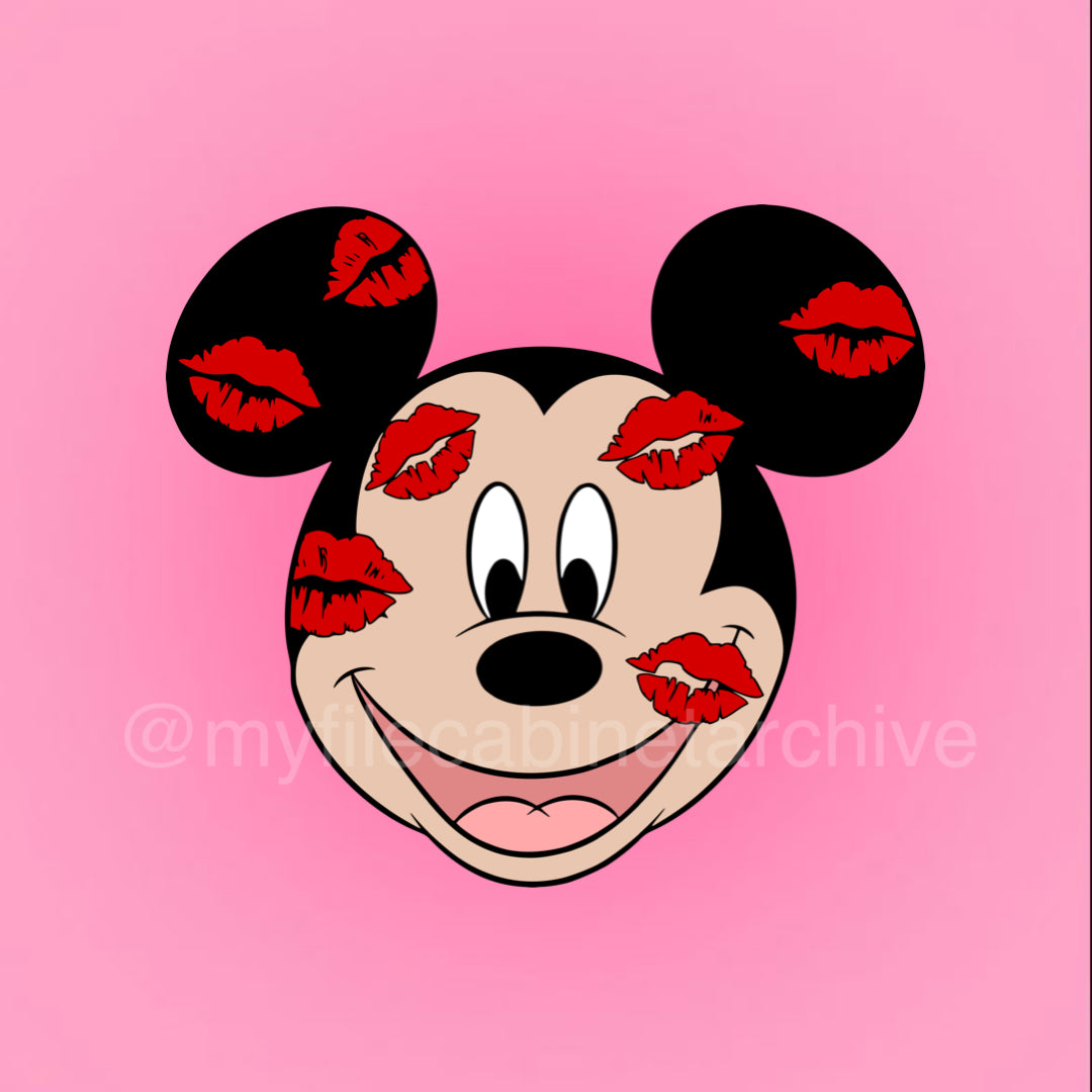 Mickey Mouse Kisses SVG + PNG – My File Cabinet Archive