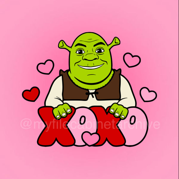 XOXO Shrek SVG + PNG – My File Cabinet Archive