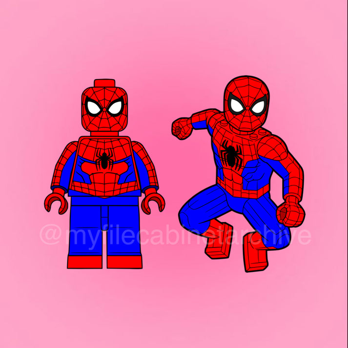 Spiderman Legos (2) SVG + PNG – My File Cabinet Archive