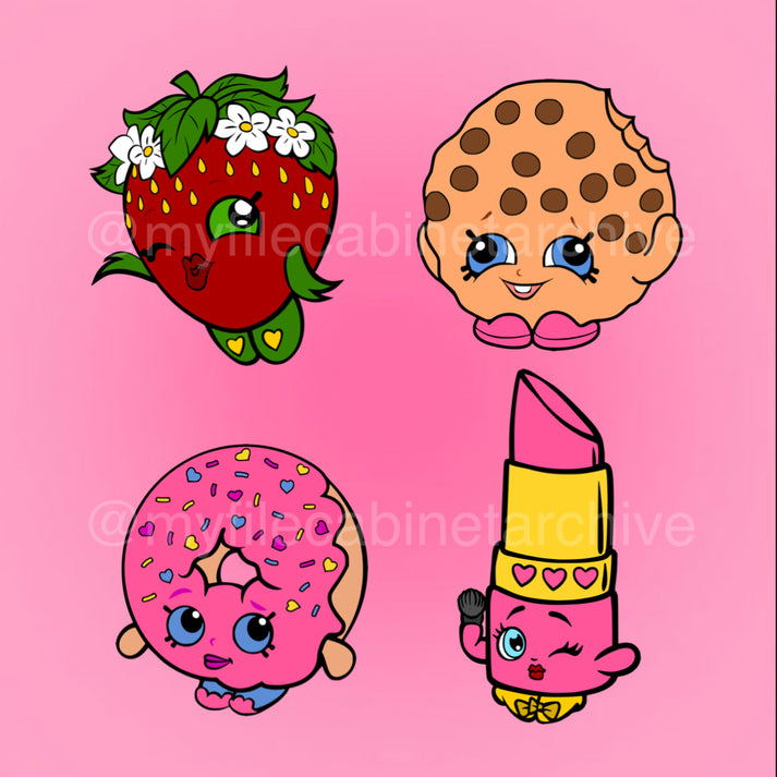 Shopkin Pack (4) SVG + PNG – My File Cabinet Archive