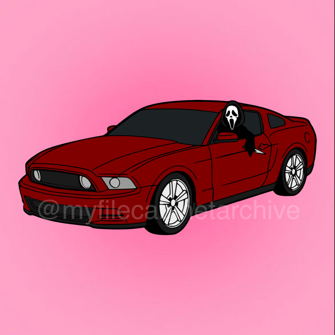 Mustang Ghostface SVG + PNG – My File Cabinet Archive